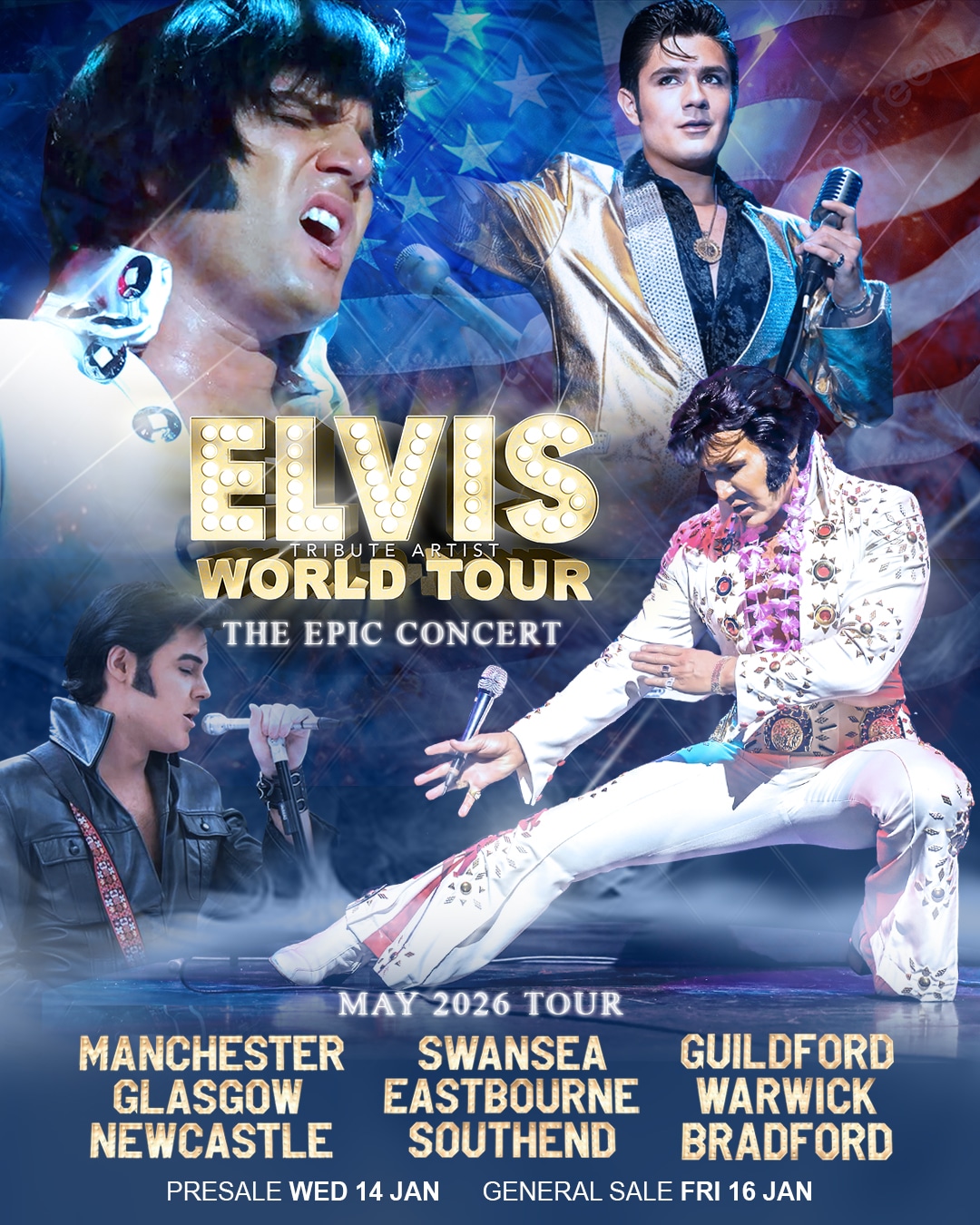 Elvis Tribute Artist World Tour - O2 Newcastle City Hall - Gordon Hendricks